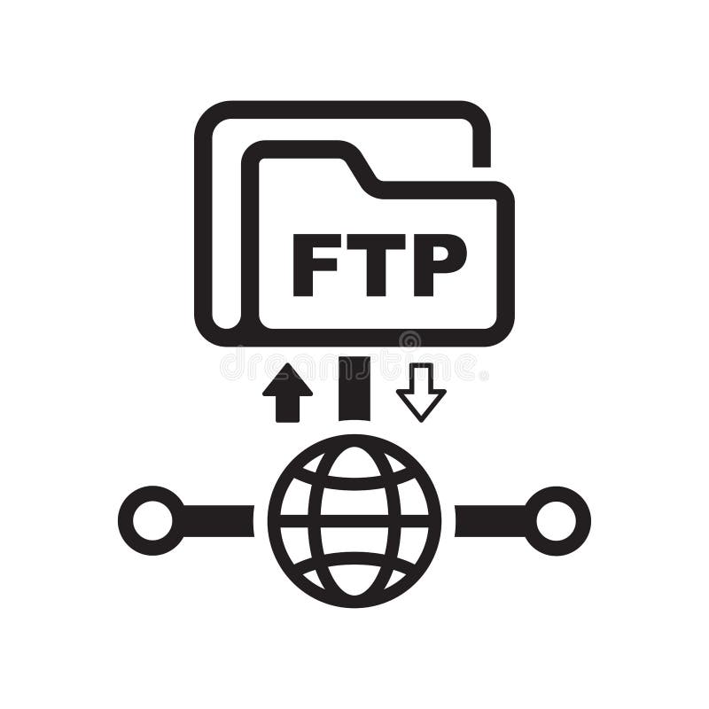FTP Folder Icon Isolated on White Background Stock Vector ...