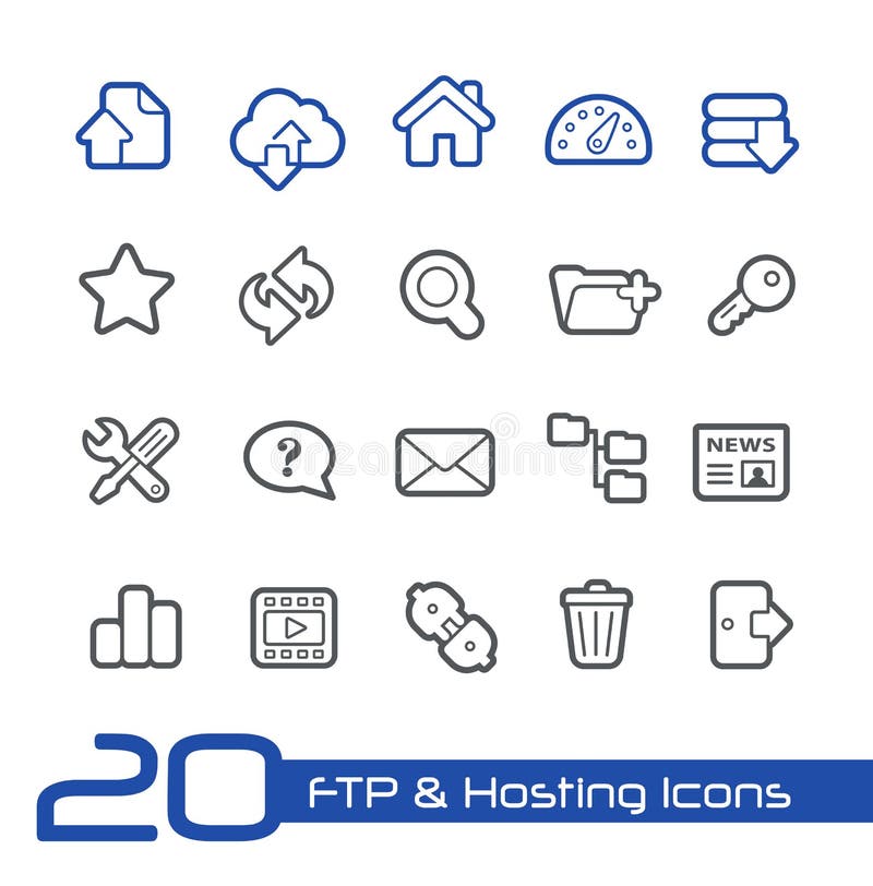 FTP & Hosting Icons // Basics Series Stock Vector - Illustration of ... FTP & Hosting Icons // Basics Series Stock Vector - Illustration of ...