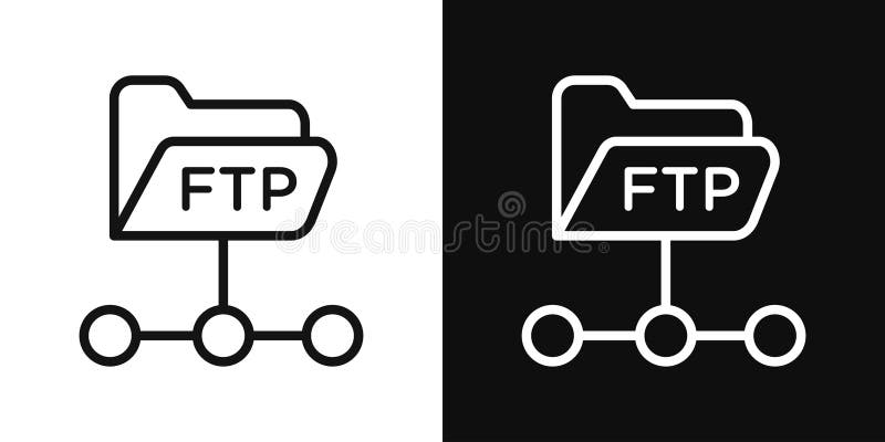 FTP Icon Set. Ftp Server Web Connection Vector Symbol. FTP ...