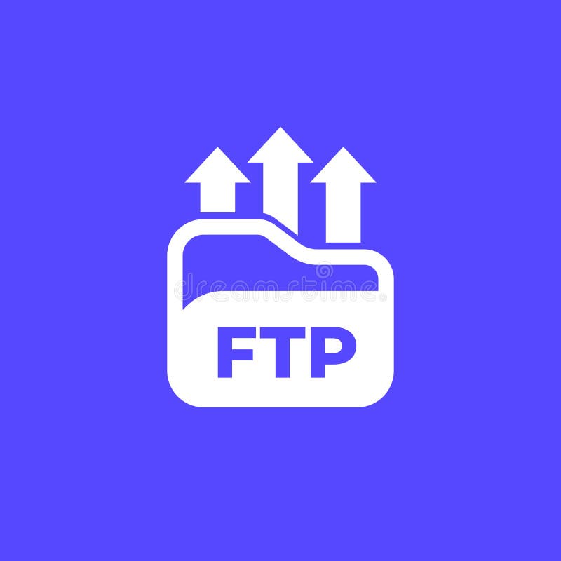 Ftp icon, upload to server stock vector. Illustration of computer ...