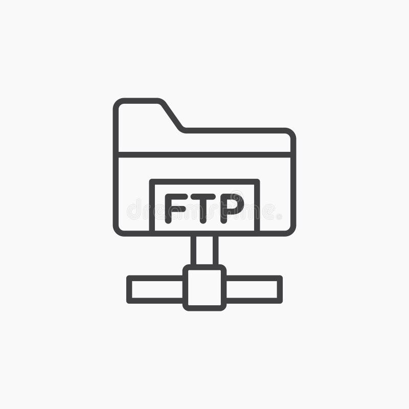 FTP icon vector stock vector. Illustration of cloud - 348312017