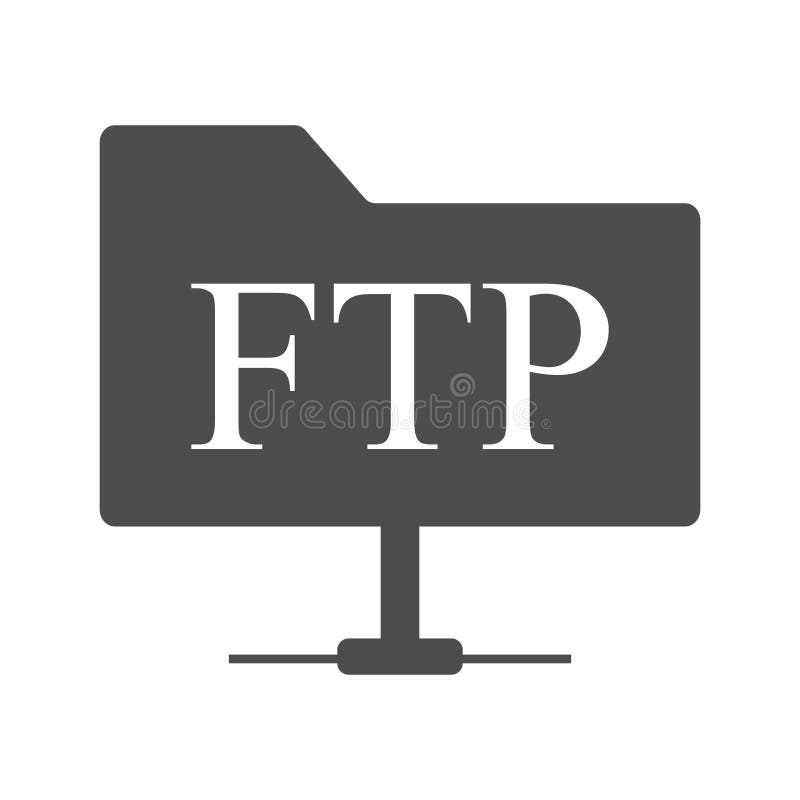 Ftp Icon Vector Images in Gray Style Stock Vector - Illustration of ...