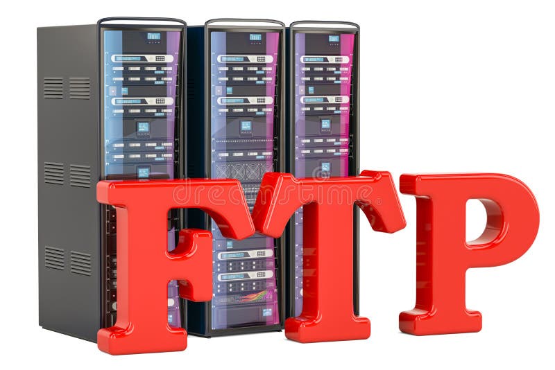 FTP Server Concept Concept. 3D Rendering Stock Illustration ...