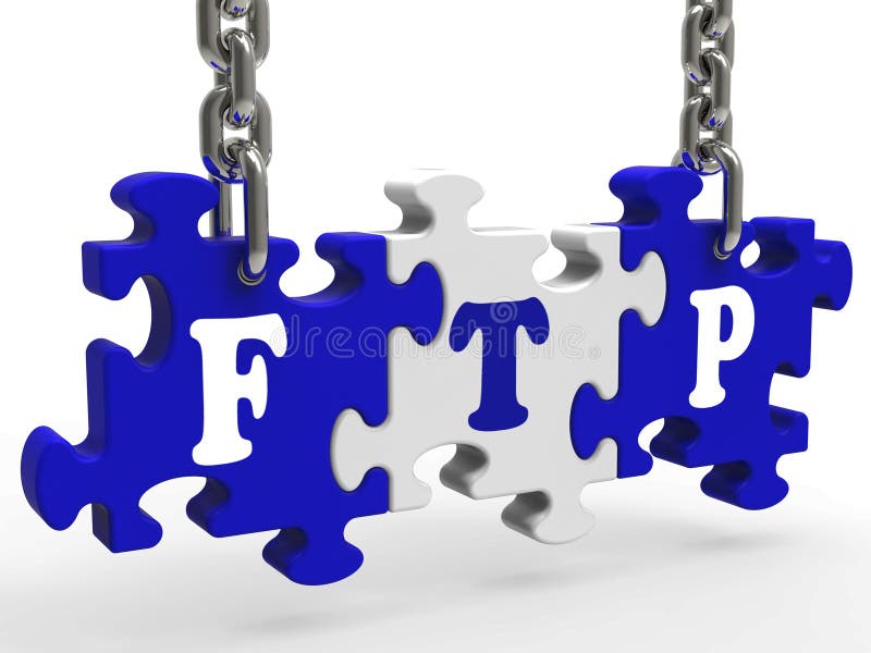 Ftp Sign Means File Transfer Protocol Stock Illustration - Illustration ...