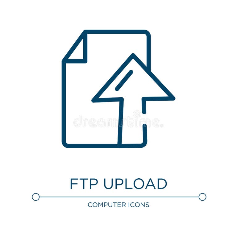 Ftp Upload Icon. Linear Vector Illustration from Cloud Computing ...