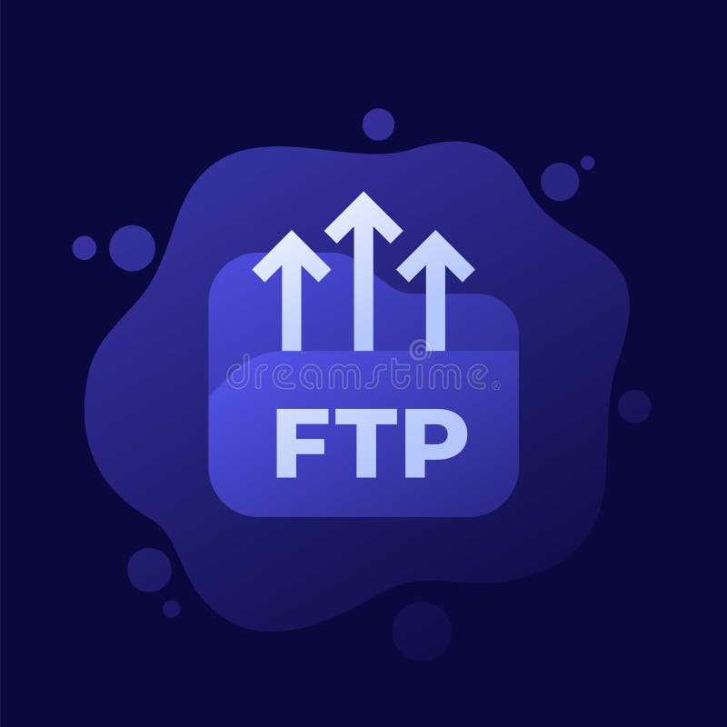 Ftp, Upload To Server Icon, Vector Design Stock Vector - Illustration ...