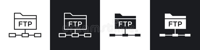 FTP icon stock vector. Illustration of vector, editable - 341326231