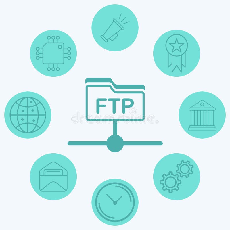 Ftp Server Icon Line Stock Illustrations – 314 Ftp Server Icon Line ...