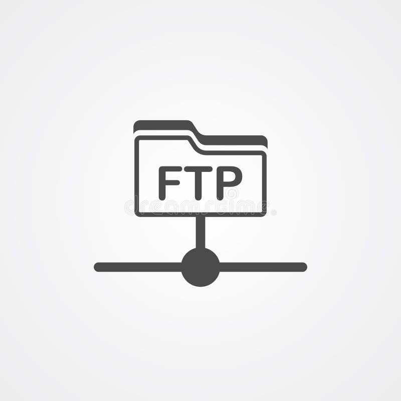 FTP Folder Icon Vector Illustration Stock Vector - Illustration of ...