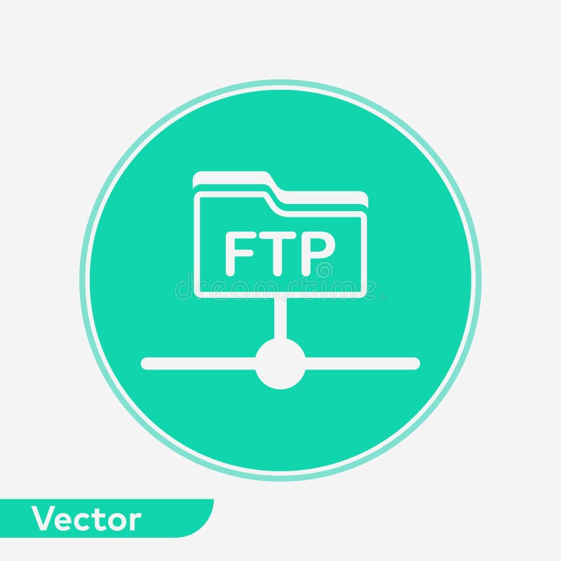 Ftp Vector Icon Sign Symbol Stock Vector - Illustration of concept ...