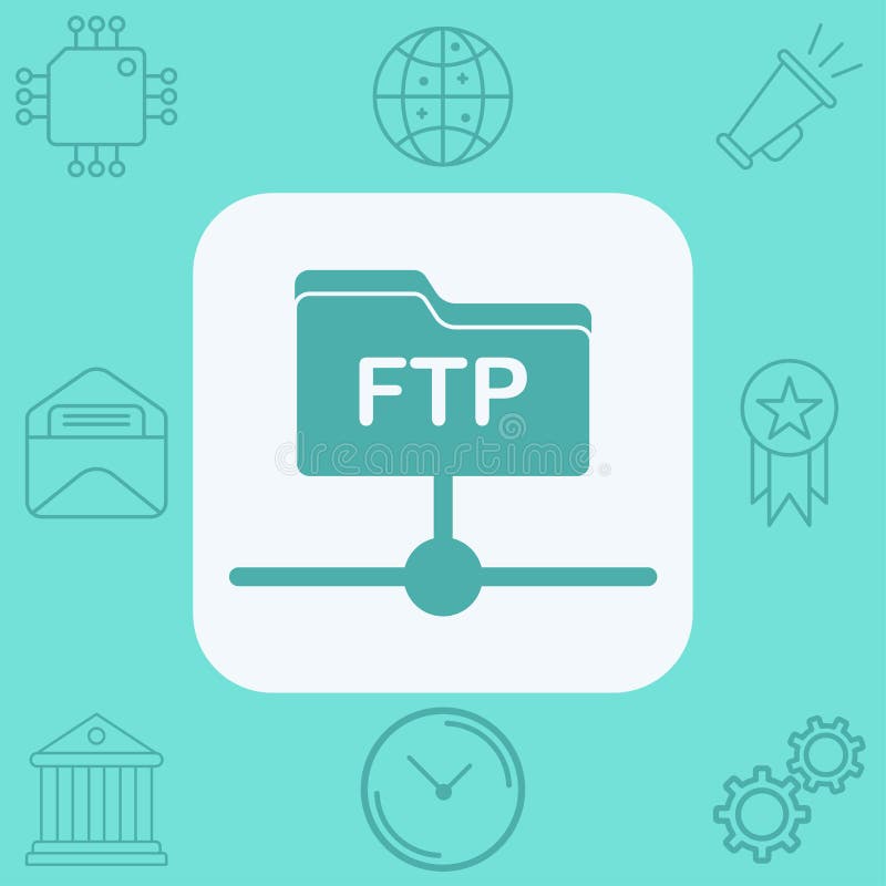 Ftp Vector Icon Sign Symbol Stock Illustration - Illustration of ...