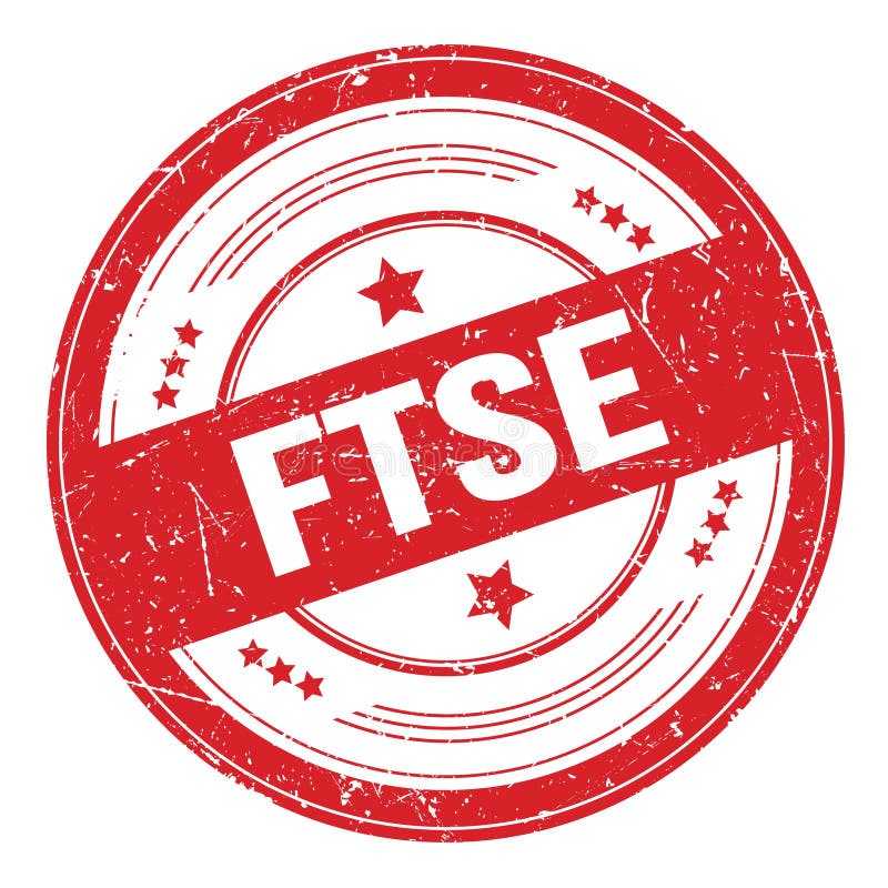 FTSE Text on Red Round Grungy Stamp Stock Illustration - Illustration ...