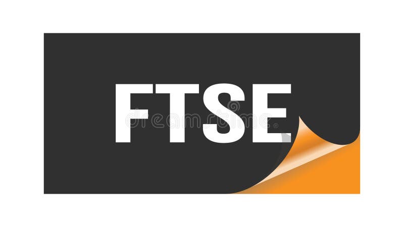 FTSE Text Written on Black Orange Sticker Editorial Image ...