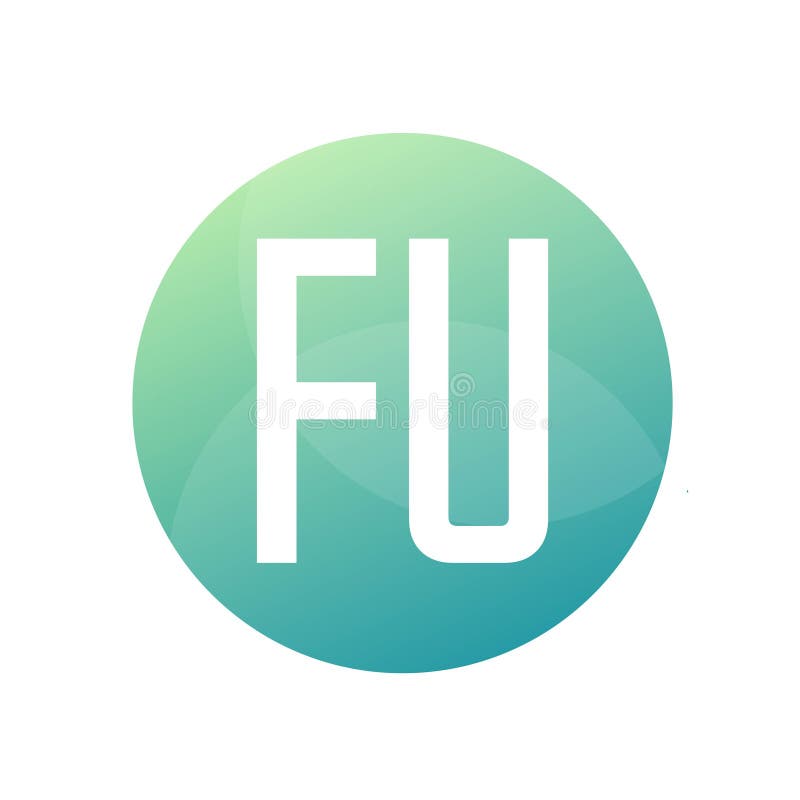 FU Letter Logo Design with Simple Style Stock Illustration ...