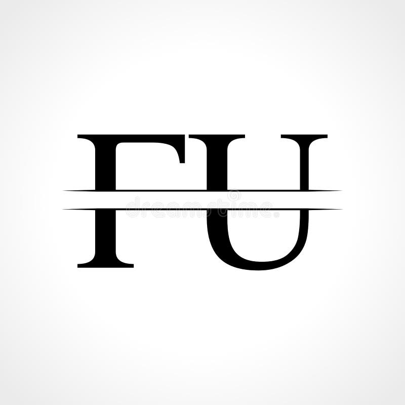 FU Letter Type Logo Design Vector Template. Abstract Letter FU Logo ...