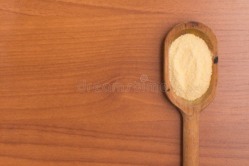 Fuba. Corn Flour into a Spoon Stock Photo - Image of product, white ...