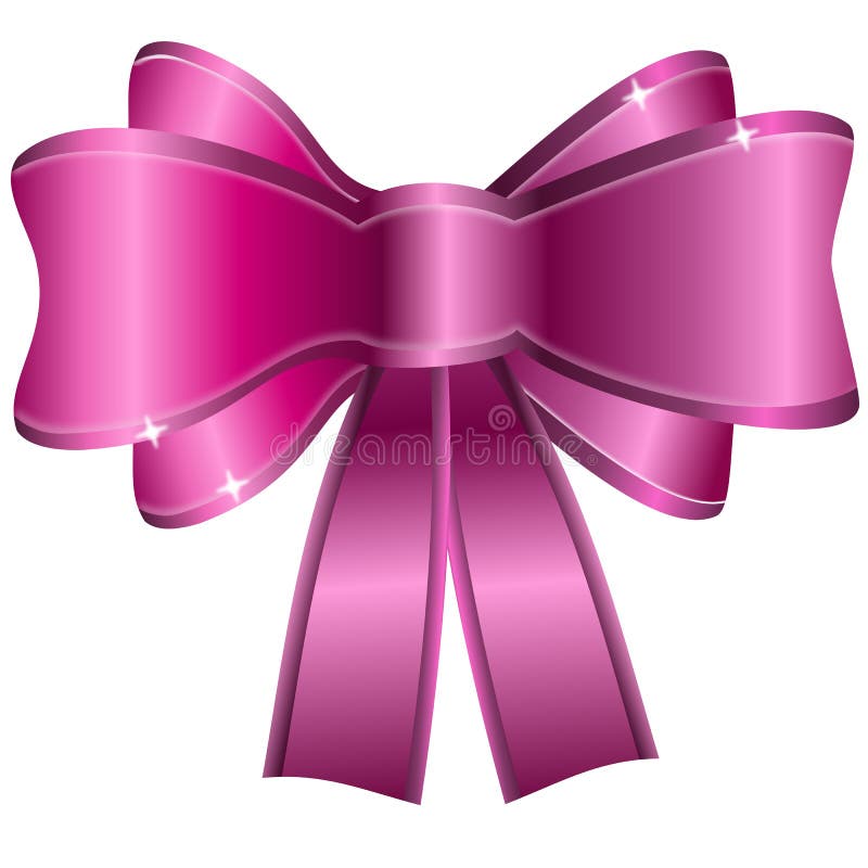 Pink gift bow stock vector. Illustration of elegant, element - 22505055