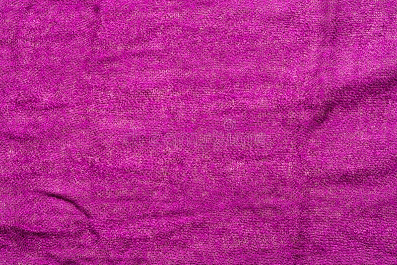 Fuchsia Color Wrinkled Fabric Texture. Closeup Stock Photo - Image of ...
