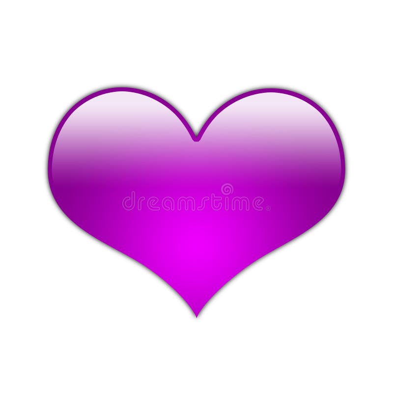 Fuchsia Gradient Heart Design Stock Illustration - Illustration of ...