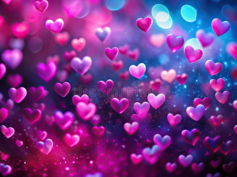 Fuchsia Heart Design a Dreamy Cosmic Long Exposure Background for Text ...