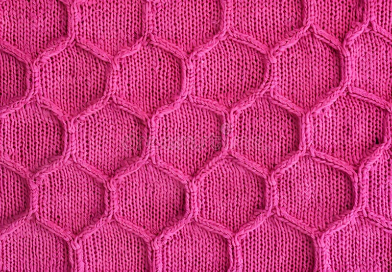 Fuchsia Knit Fabric Honeycomb Pattern Texture Stock Illustration ...
