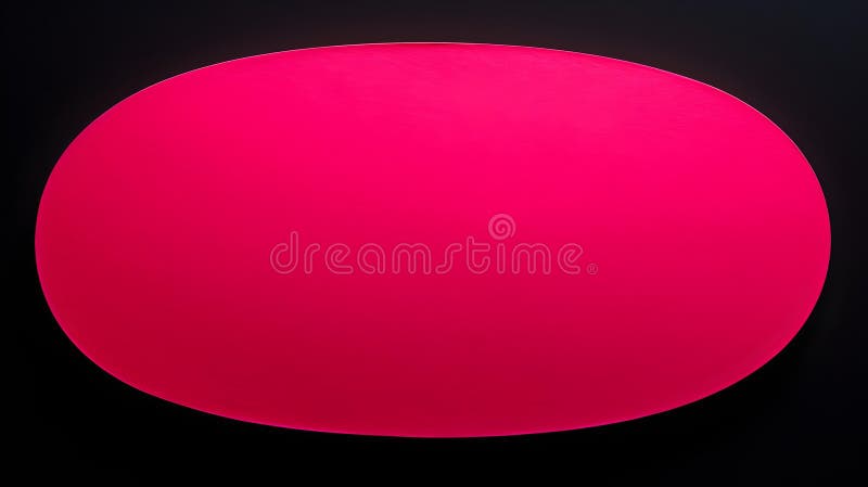 Fuchsia Oval Paper Note on a Black Background. Brainstorming Template ...