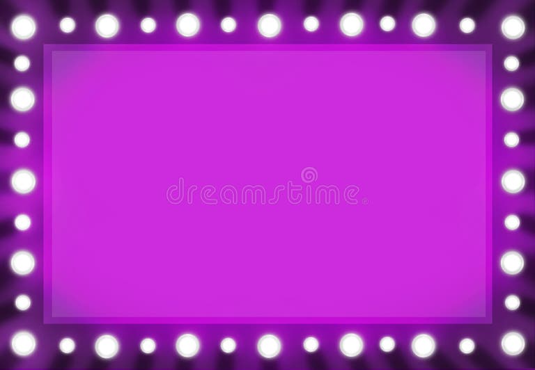 Fuchsia Pink Back Stage Light Mirror Background Frame. Stock ...