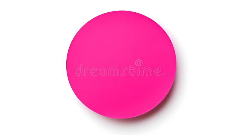 Fuchsia Round Paper Note on a White Background. Brainstorming Template ...