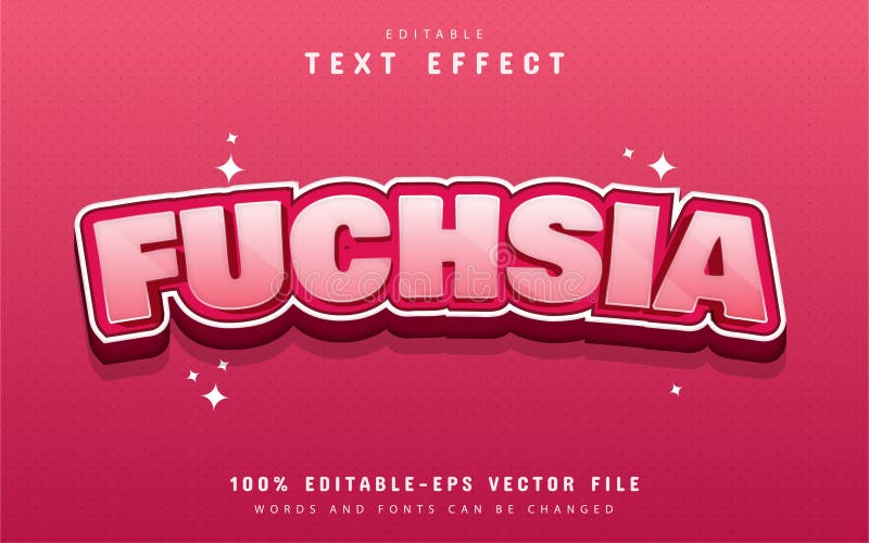 Fuchsia text effect stock vector. Illustration of pink - 255931263