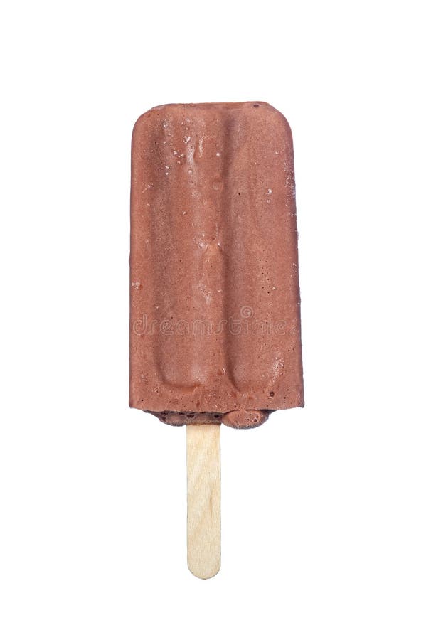 Bite from Chocolate Fudge Popsicle Stock Image - Image of brown, sweet ...