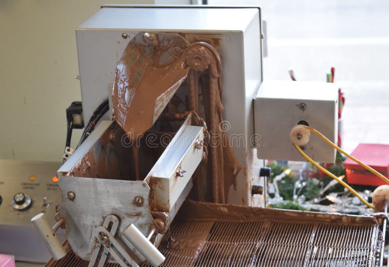 Fudge Shop Machinery Dripping Melted Fudge Stock Photo - Image of ...