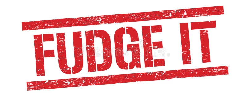 FUDGE it Text on Red Vintage Lines Stamp Stock Illustration ...