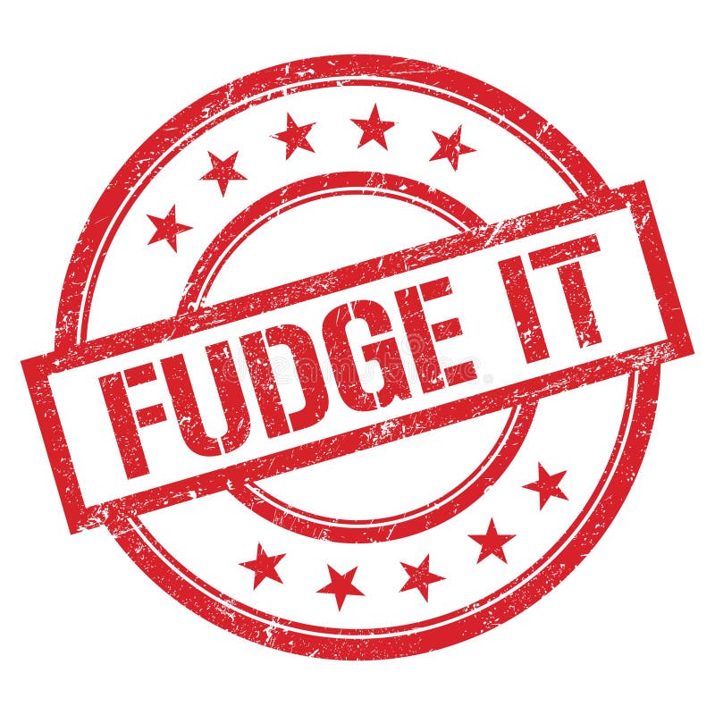 FUDGE it Text Written on Red Vintage Stamp Stock Illustration ...