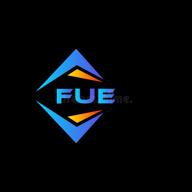 FUE Abstract Technology Logo Design on Black Background. FUE Creative ...