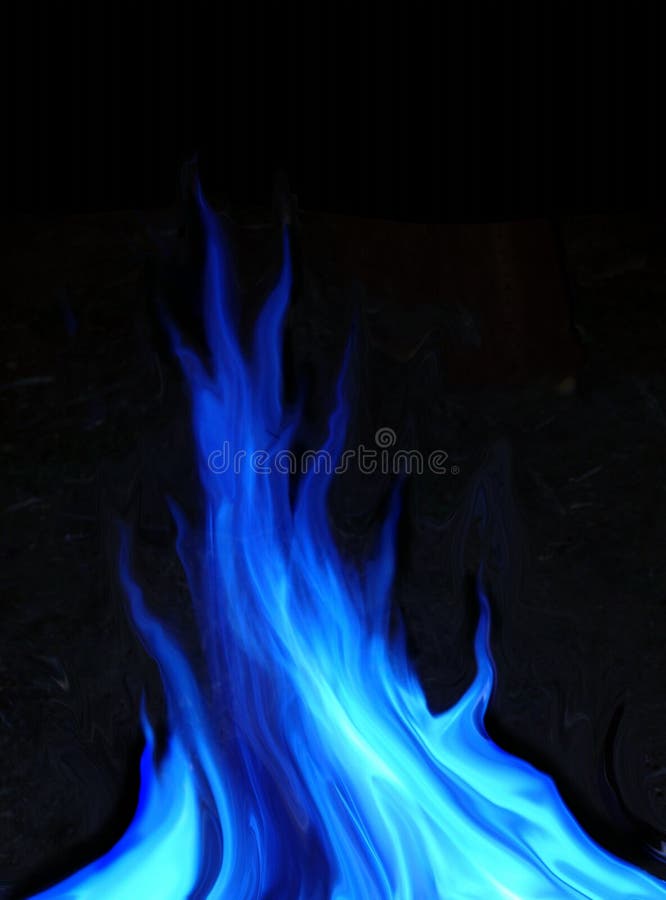 Fuego azul stock de ilustración. Ilustración de digital - 1001515