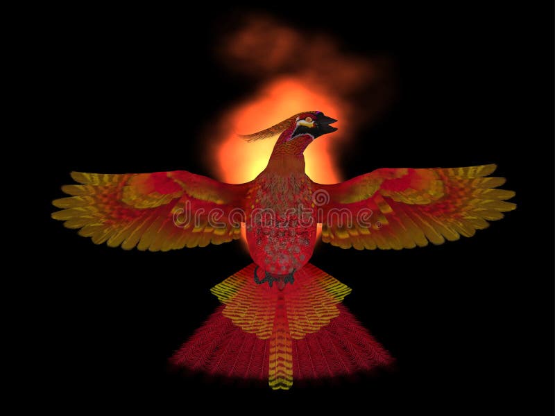 Fuego Del Pájaro De Phoenix Foto de archivo - Imagen de plumas, fauna ...