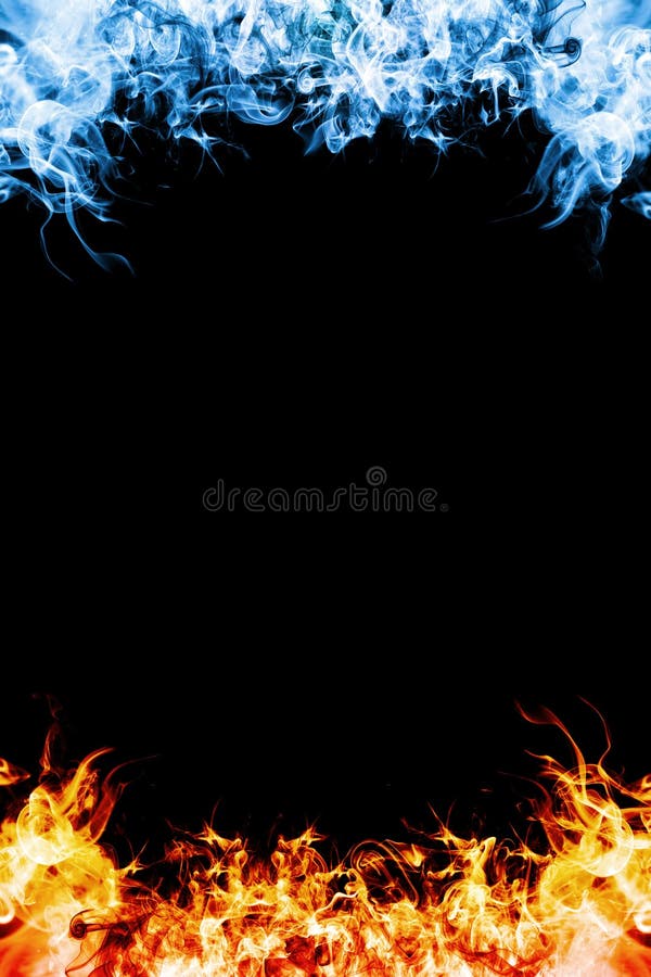 Fuego rojo y azul. stock de ilustración. Ilustración de fuego - 30324280