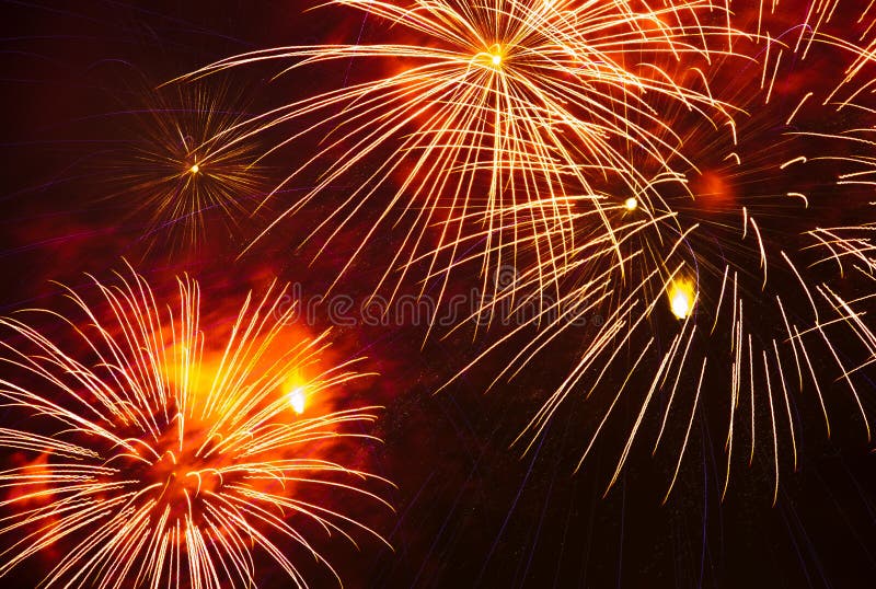 Feliz Año Nuevo Víspera De 2021 Cantidad De Coloridos Fuegos ...