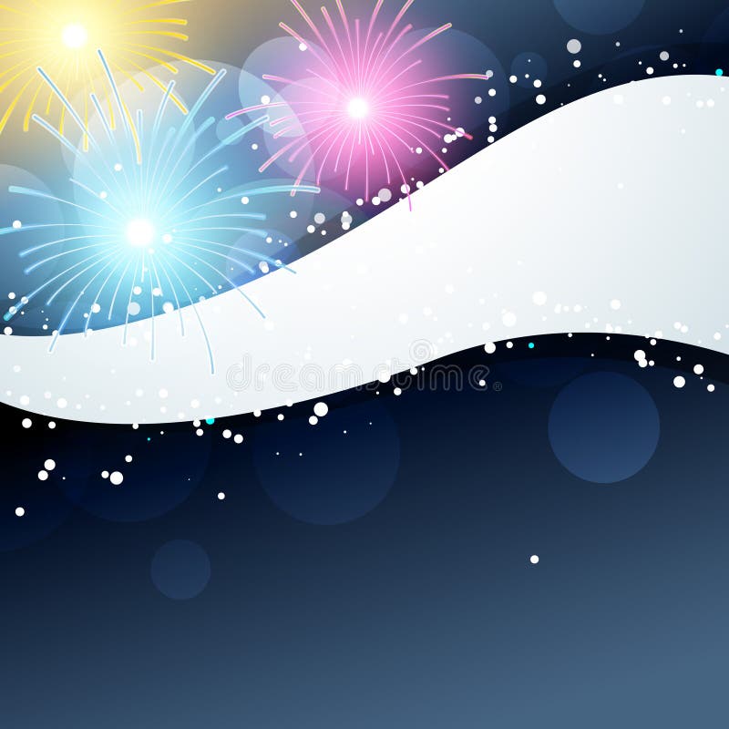 Fuegos Artificiales Del Vector Ilustración del Vector - Ilustración de ...