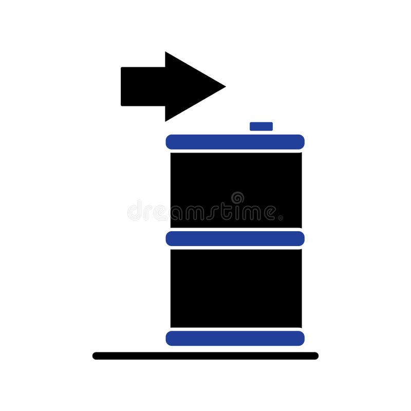 Fuel barrel icon vector stock vector. Illustration of element - 262292450