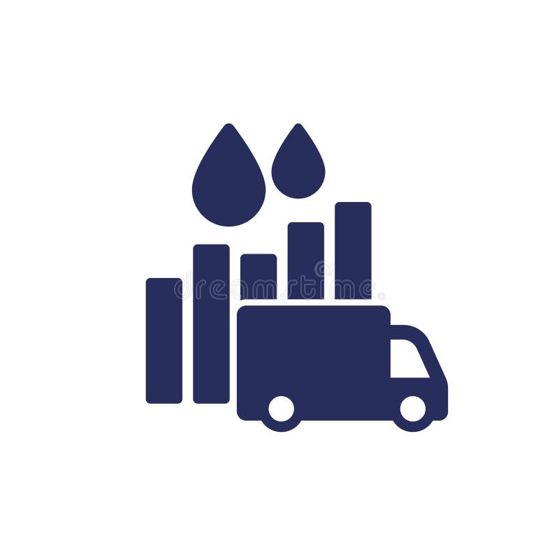 Fuel Consumption Icon with a Van, Vector Stock Vector - Illustration of ...
