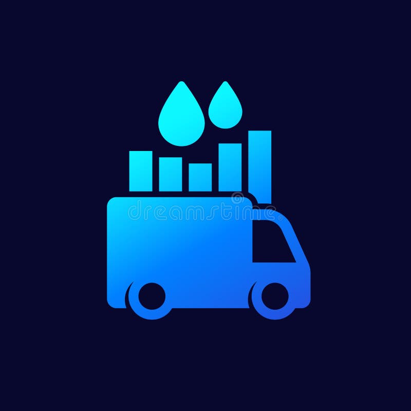 Fuel Consumption Icon with Van, Vector Design Stock Vector ...