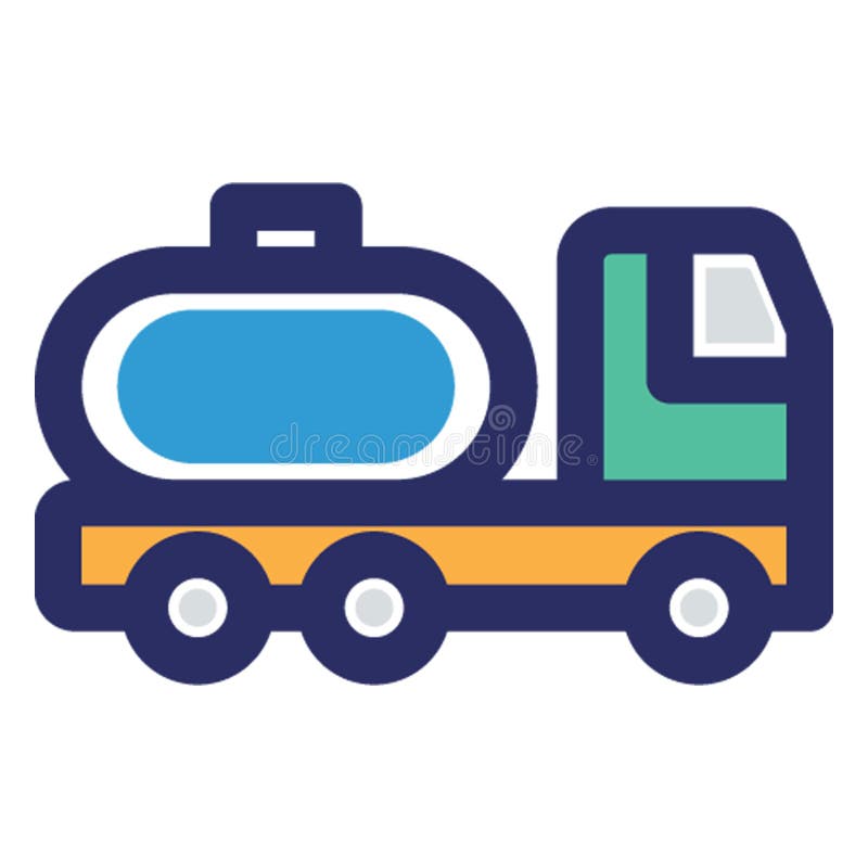 Fuel Delivery, Fuel Logistics Vector Icon Which Can Easily Modify or ...