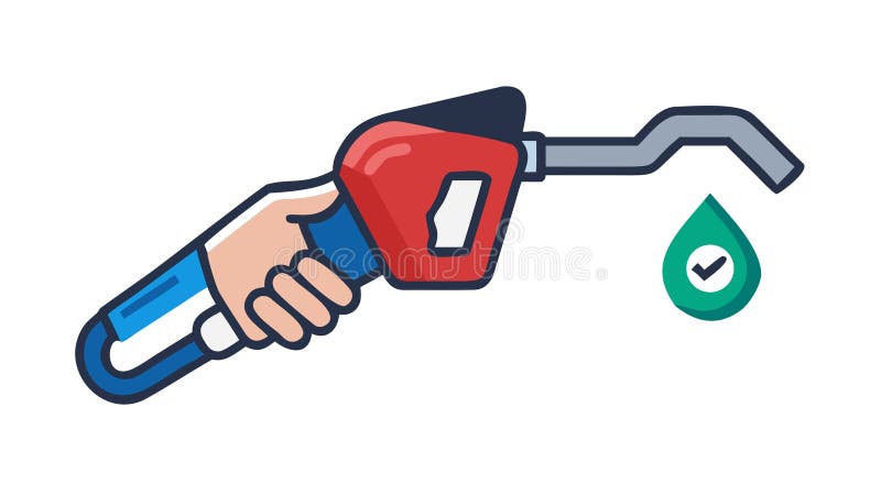 Fuel Dispenser with Drop, Energy Efficiency Vector Design Generative AI ...