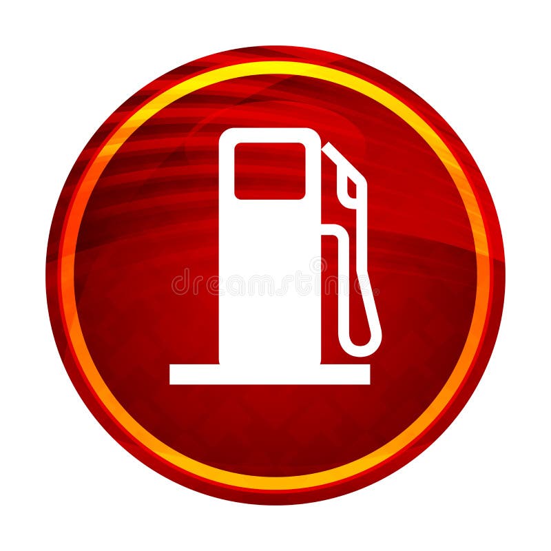 Fuel Dispenser Icon Creative Red Round Button Illustration Design Stock ...