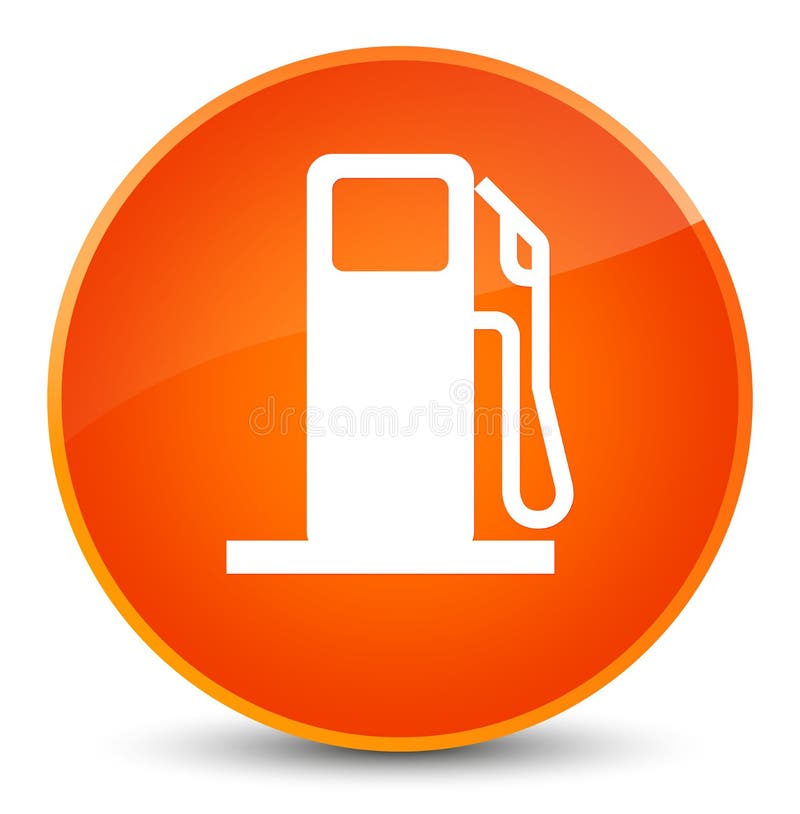 Fuel Dispenser Icon Elegant Orange Round Button Stock Illustration ...
