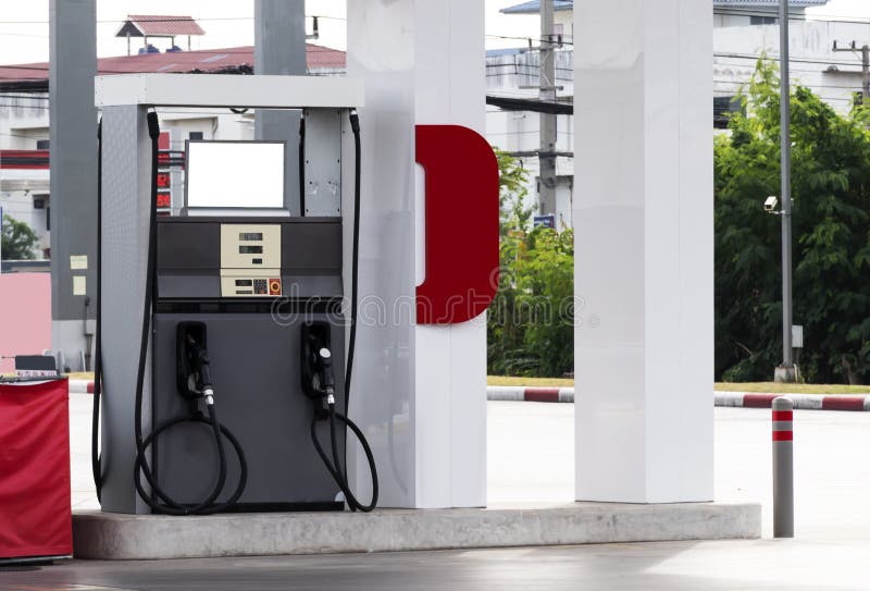 Fuel Dispensers in Gas Station Stock Image - Image of industrial, pump ...