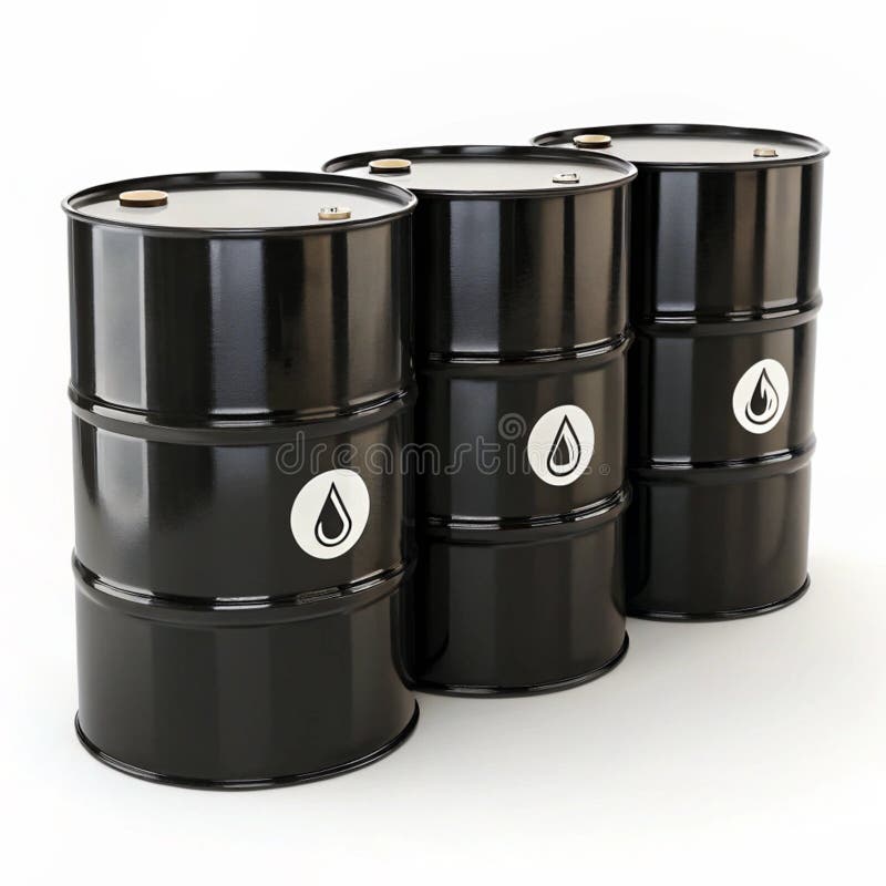 Fuel Drums Isolated on Transparent Background Stock Illustration ...