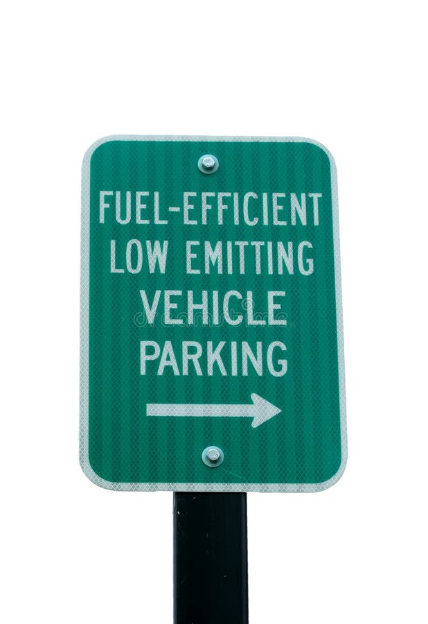 Fuel Efficient Parking Sign Stock Photo - Image of hybrid, vertical ...