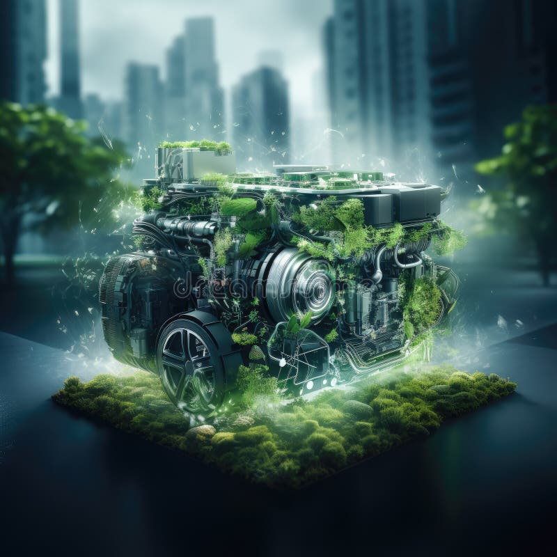 Fuel-efficient Technologies Featured in a Hybrid Engine Stock ...